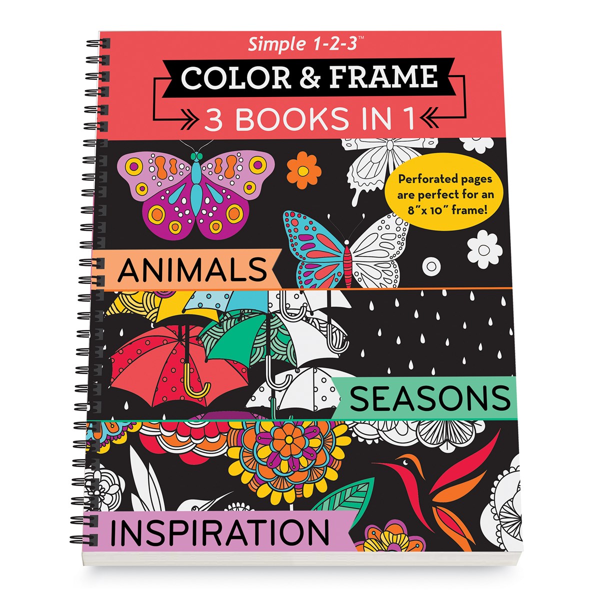 Color & Frame: Animals, Seasons, Inspiration Coloring Book ...