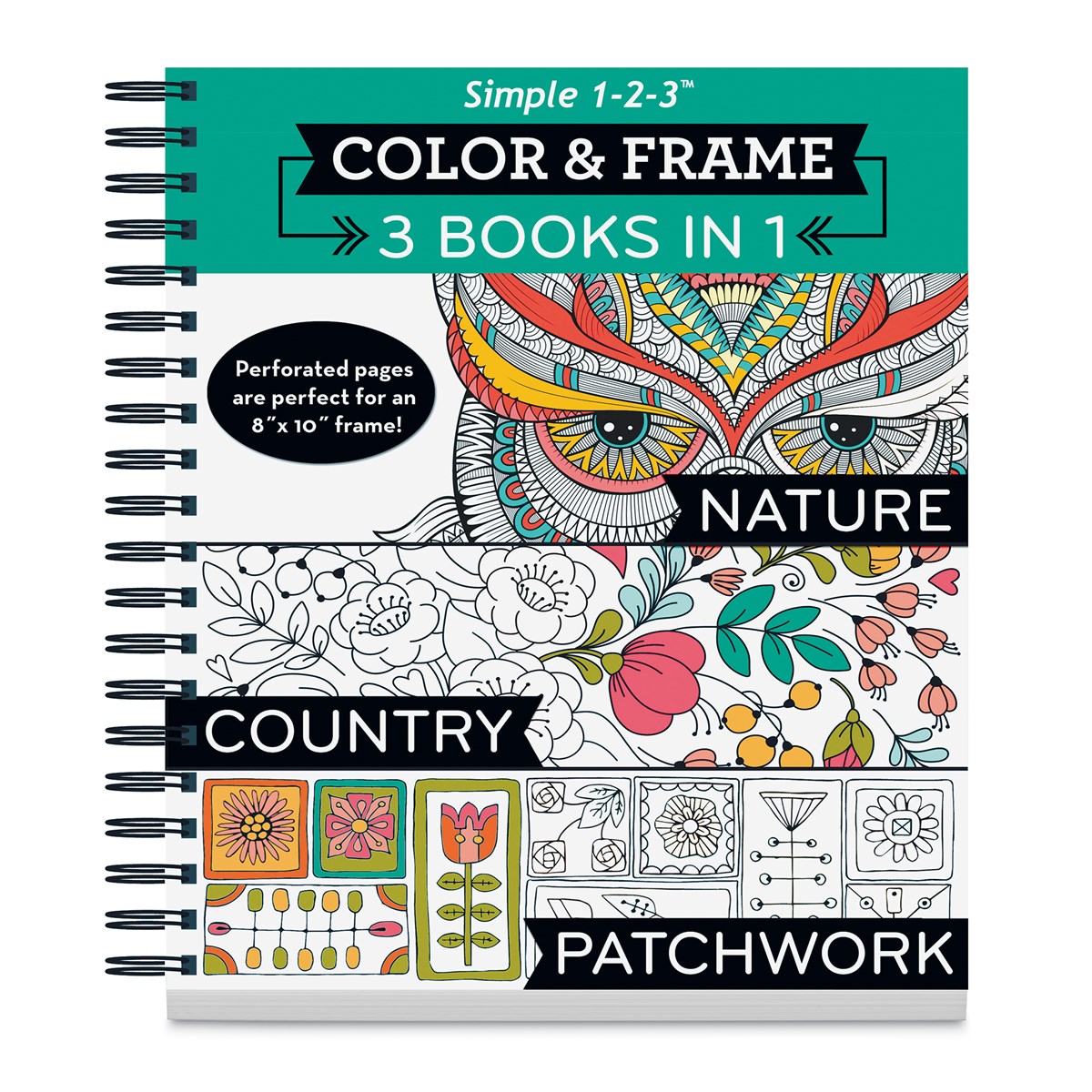 Color & Frame: Nature, Country, Patchwork Coloring Book | Collections Etc.