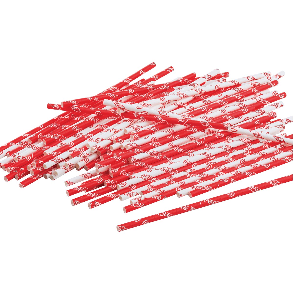Coca Cola Red and White Paper Drinking Straws | Collections Etc.