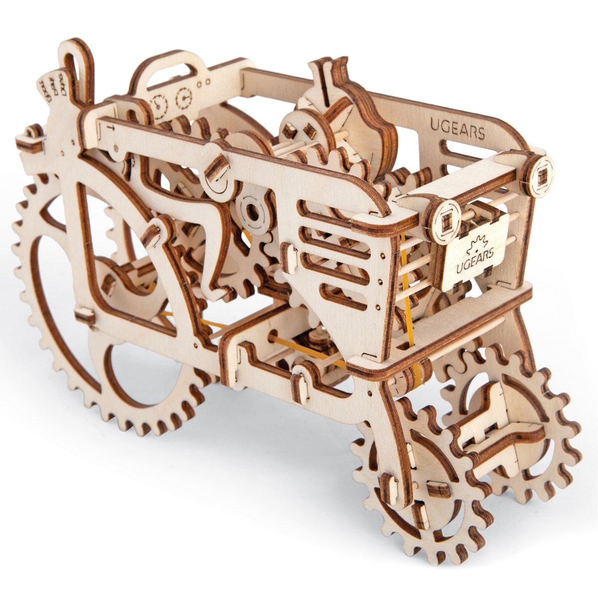 97-Piece Laser Cut Wooden Tractor Model Kit | Collections Etc.