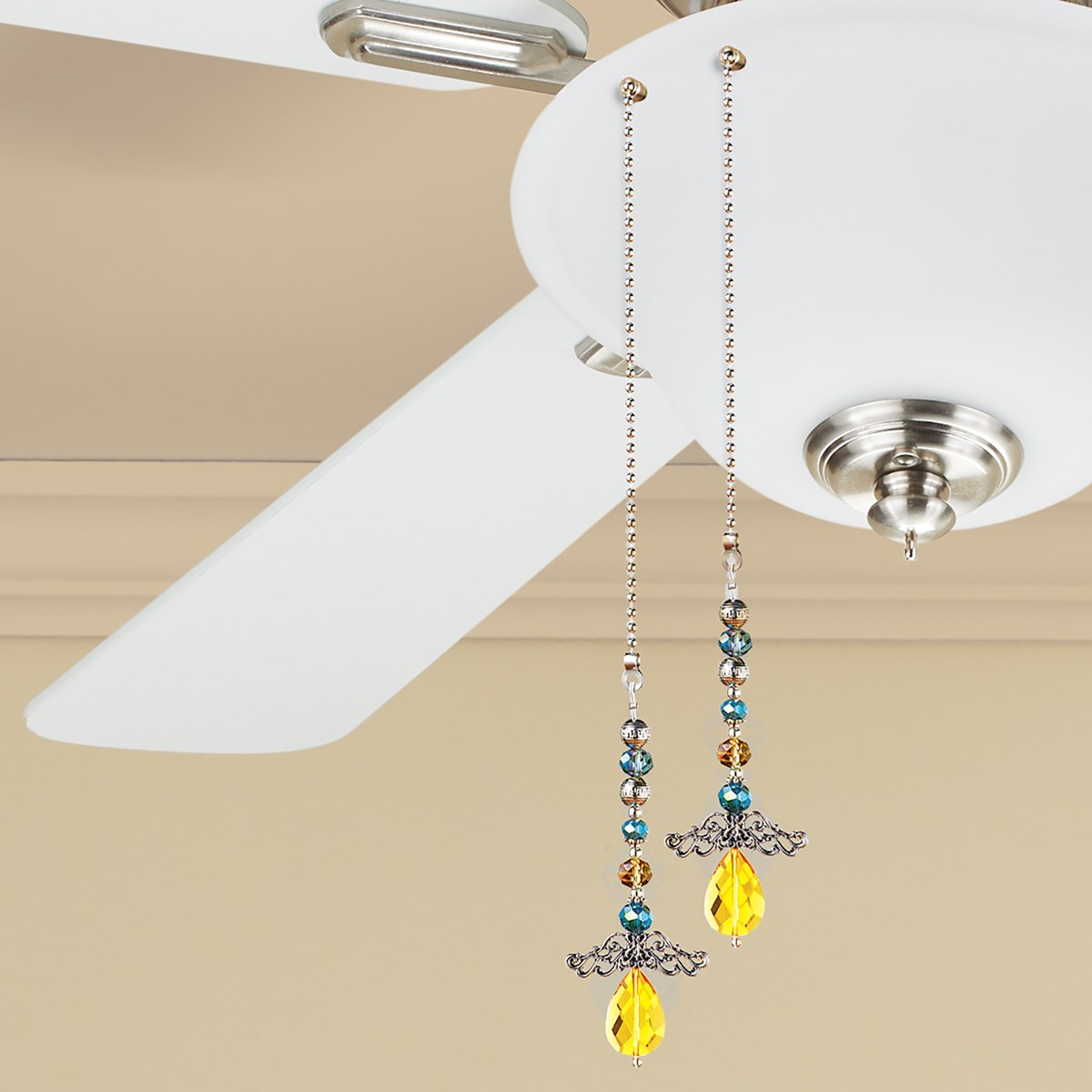 Jeweled Vintage-Style Angel Ceiling Fan Pull Chains - Set of 2 ...
