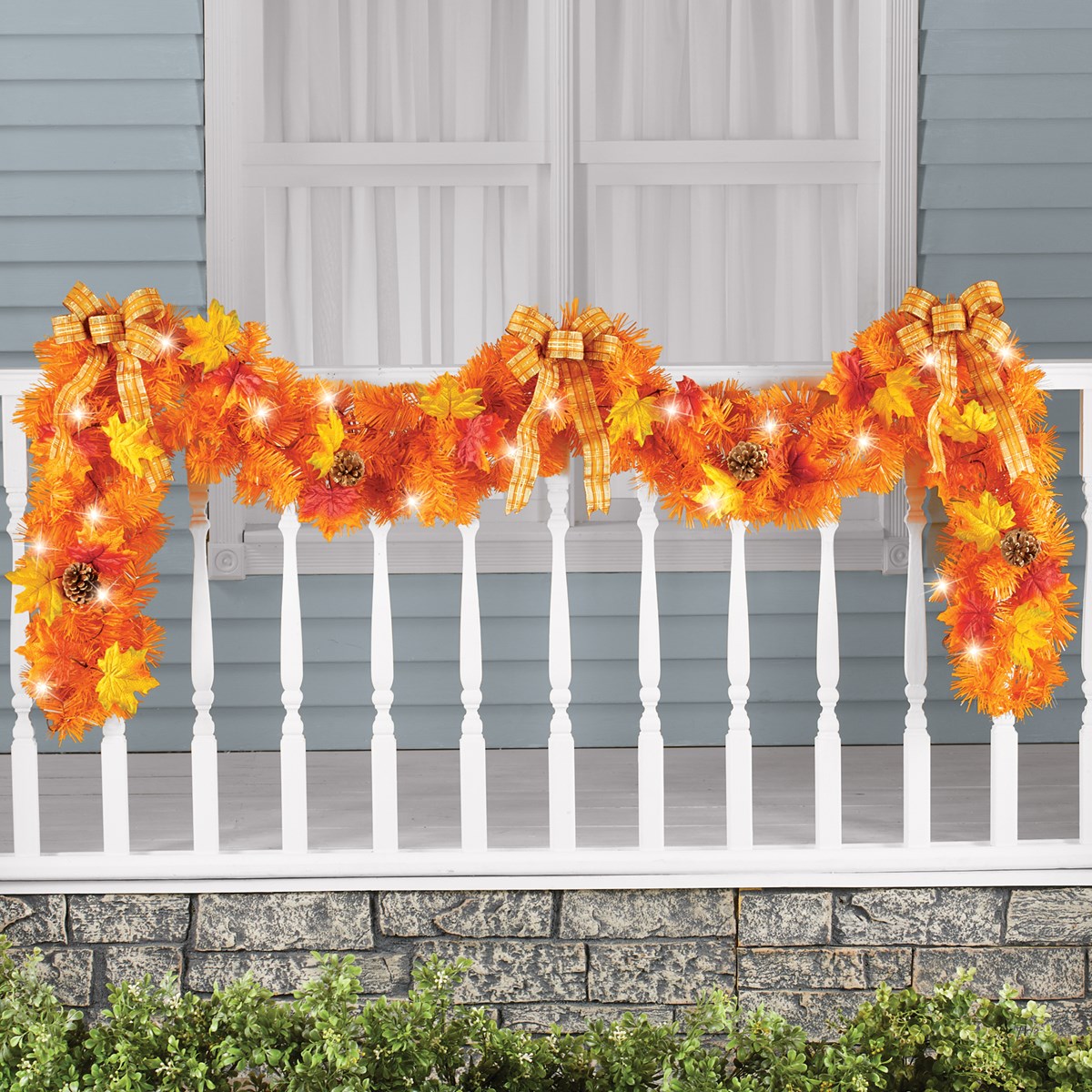 Colorful Solar Powered Autumn Garland | Collections Etc.