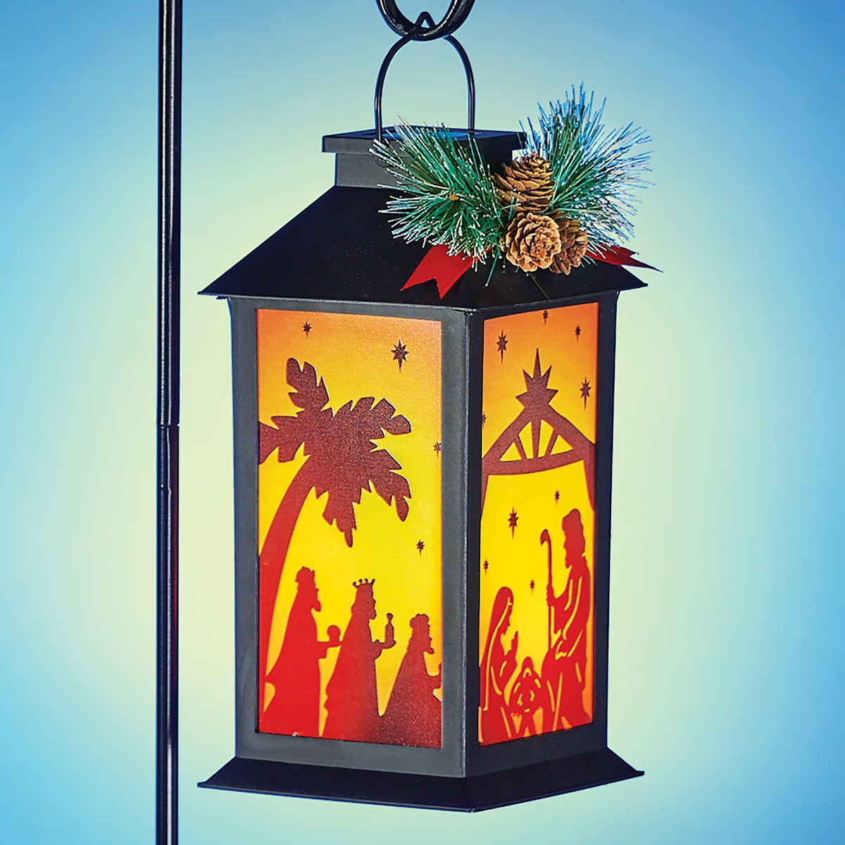Solar Nativity Scene Outdoor Lantern with Shepherd's Hook | Collections ...