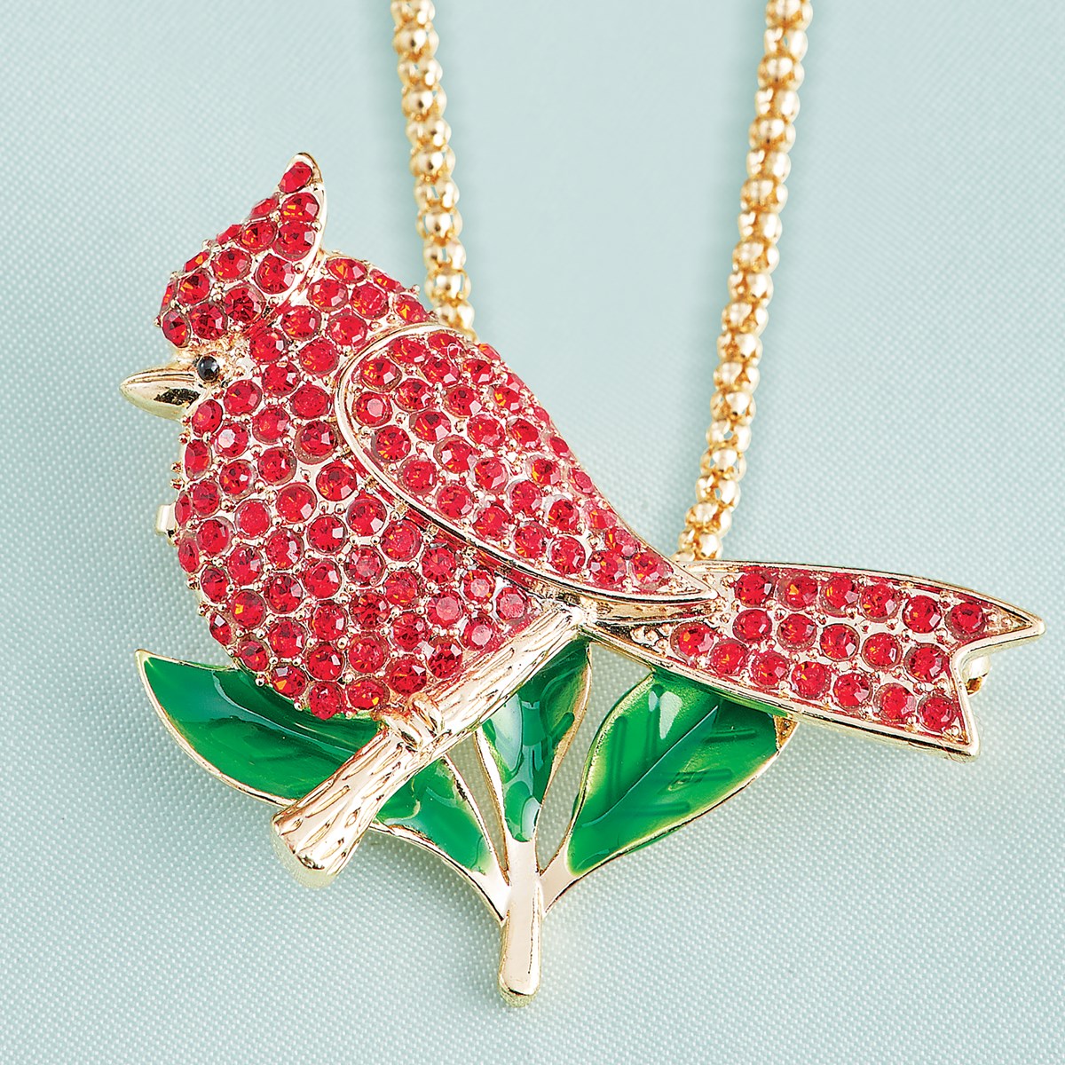 Cardinal Pin & Necklace By Melanie Jewelry Collection | Collections Etc.