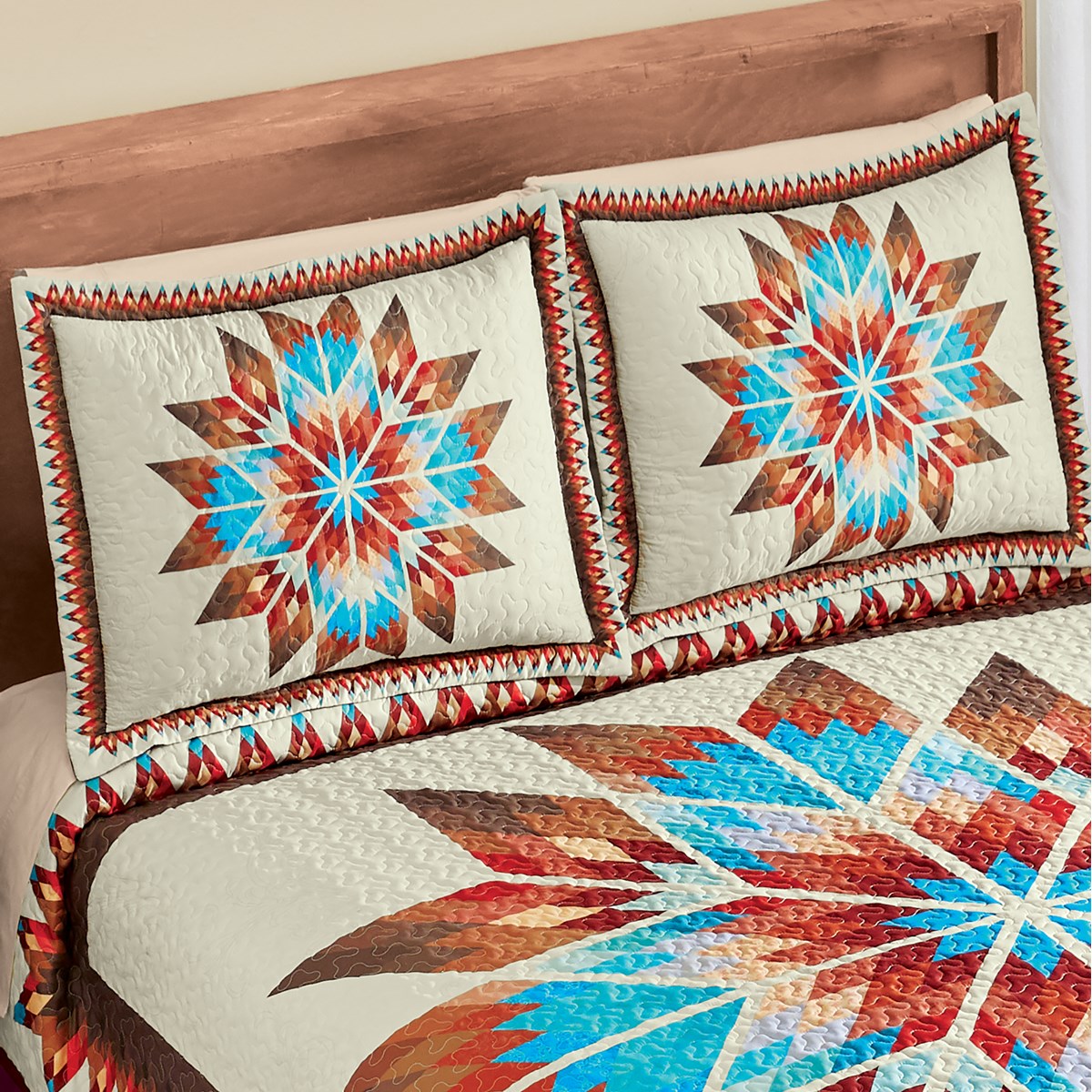 Classic Southwest Cheyenne Star Pattern Pillow Sham | Collections Etc.