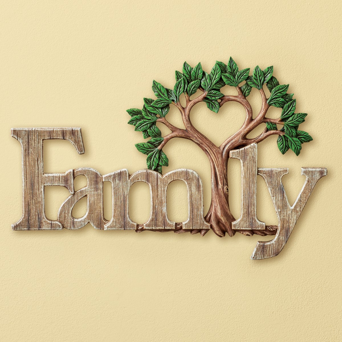 Hand-Painted Family Growing Tree Wall Art Sign | Collections Etc.
