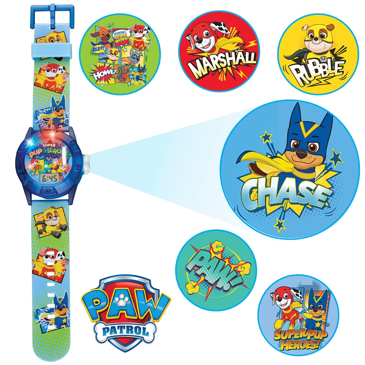 Paw Patrol Wall-Projecting Digital Toy Watch | Collections Etc.