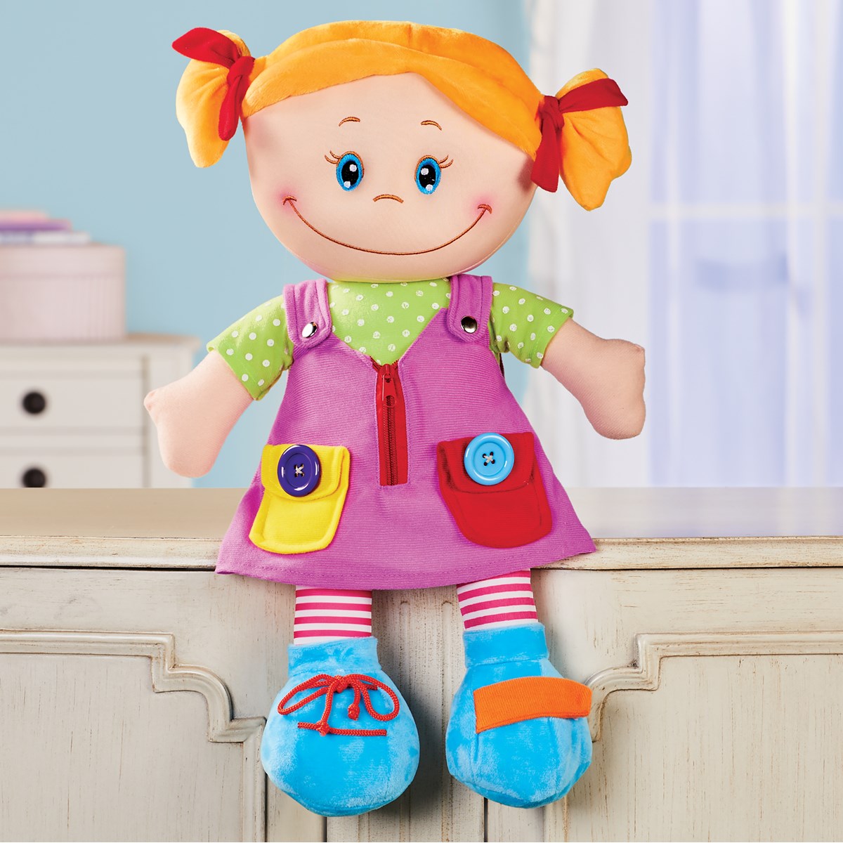 20-Inch Love and Learn Smiling Girl Plush Doll | Collections Etc.