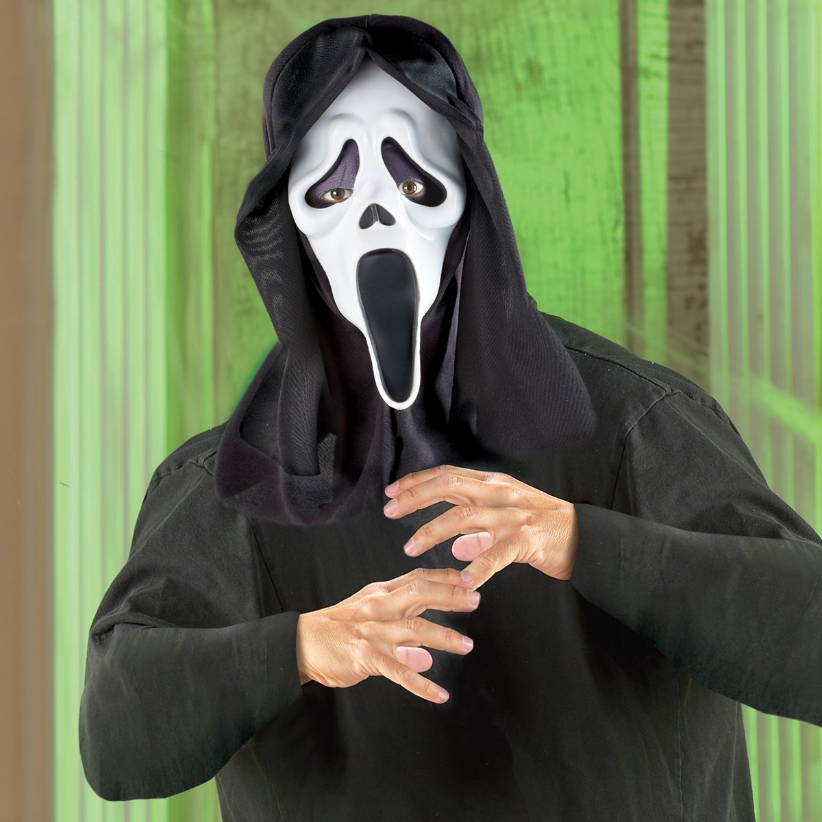 Halloween Costume Ghost Face Mask with Shroud | Collections Etc.