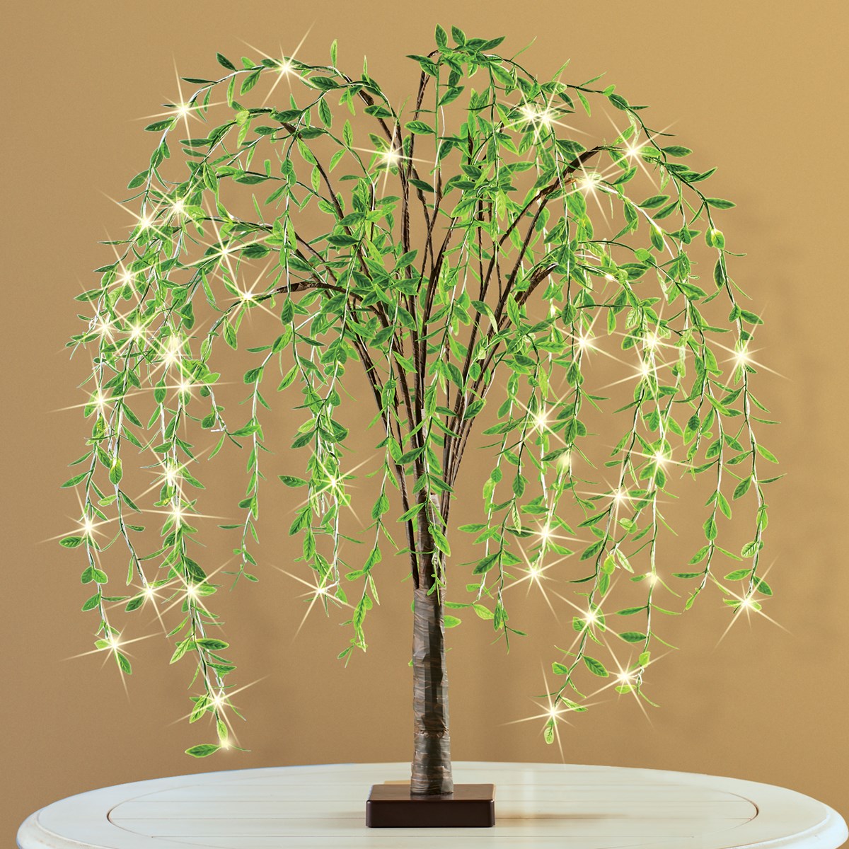 Sparkling White Led Lighted Willow Tabletop Tree Collections Etc