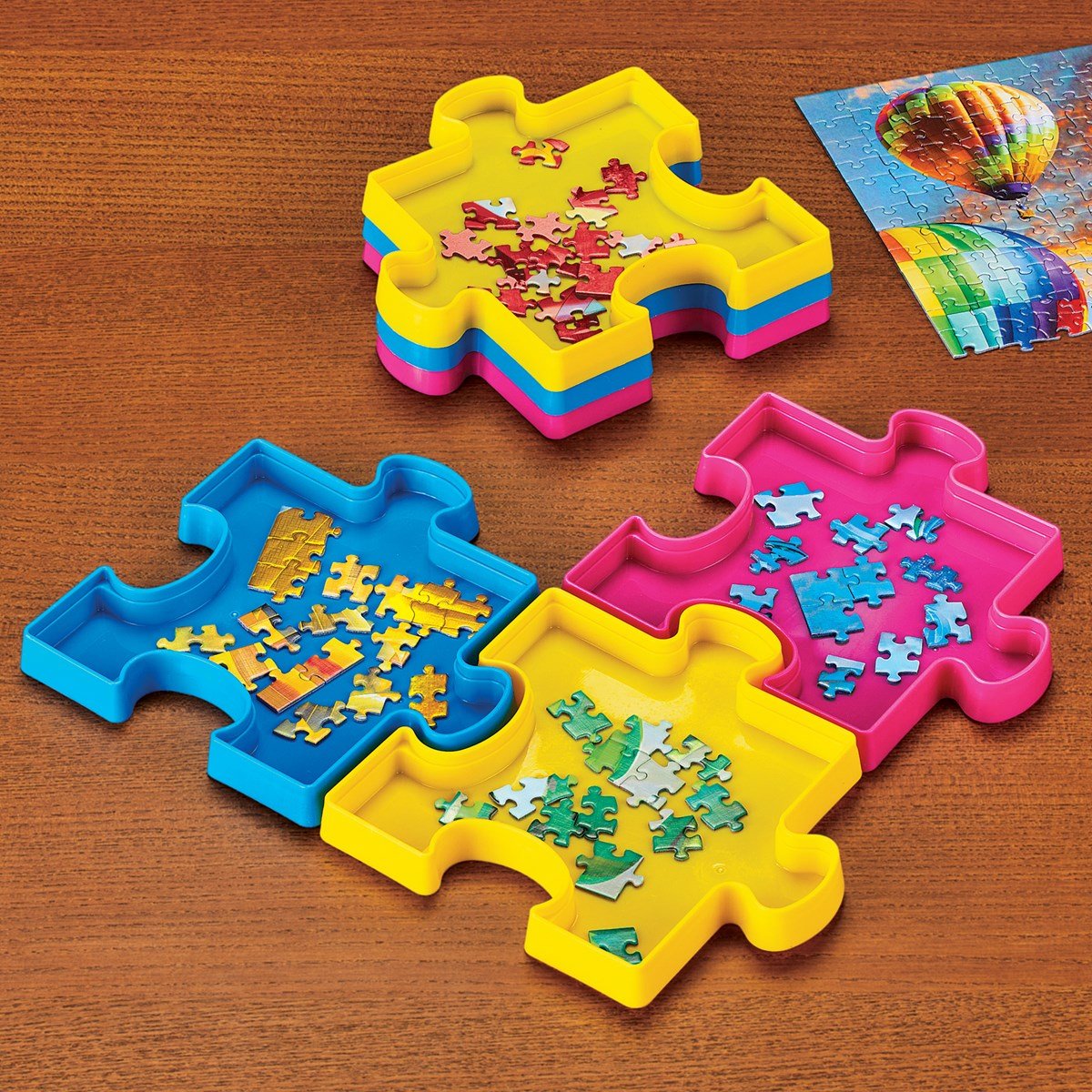 Sort & Save Interlocking Puzzle Sorters - Set of 6 | Collections Etc.