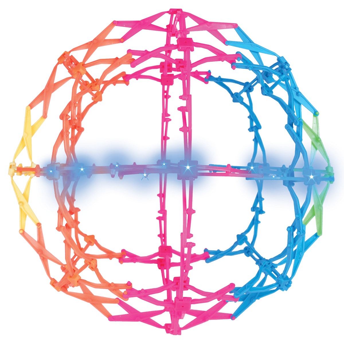 LED Lighted Mini Hoberman Expanding Starbright Sphere Toy | Collections ...