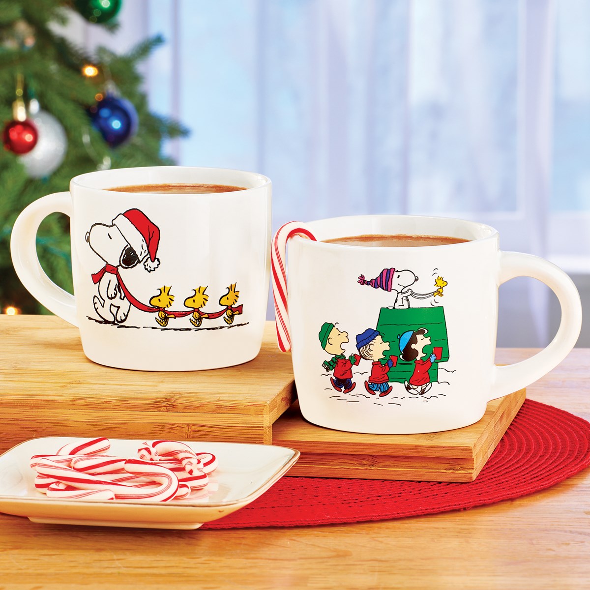Peanuts Cocoa For 2 Gift Set Collector's Mugs with Milk Chocolate ...