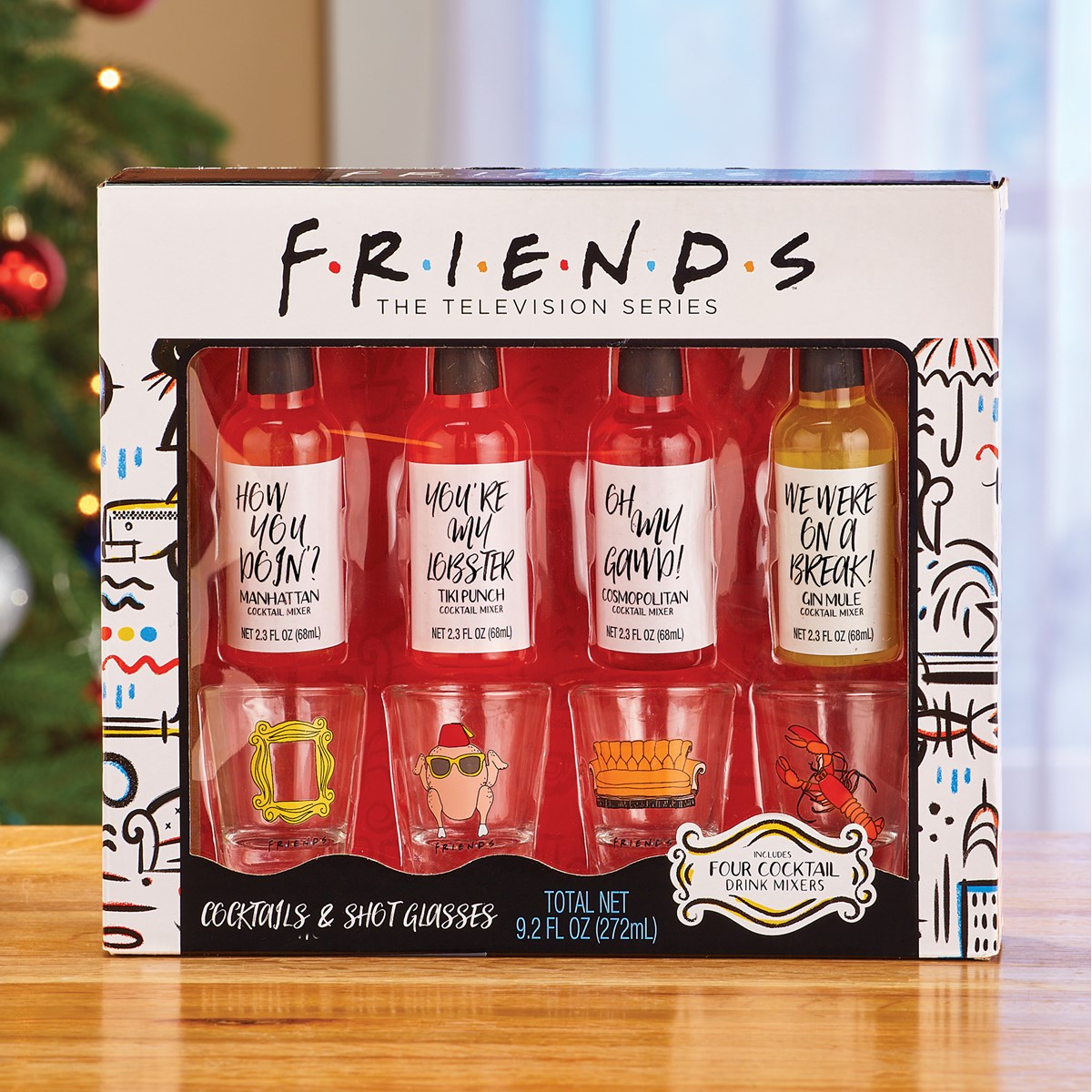 Friends TV Series Shot Glass and Cocktail Mixers Gift Set | Collections ...