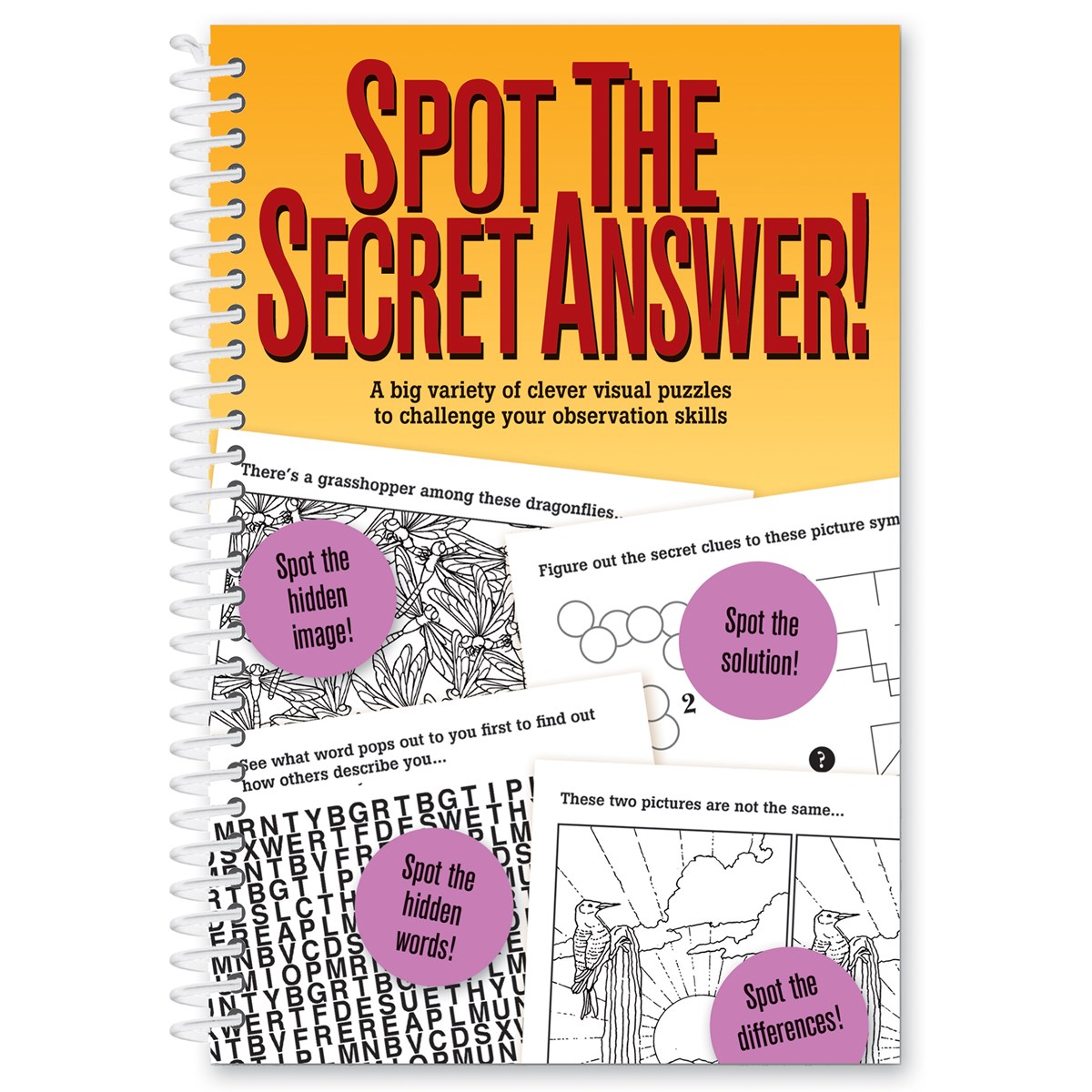 Spot The Secret Answer Puzzles and Word Games Book | Collections Etc.