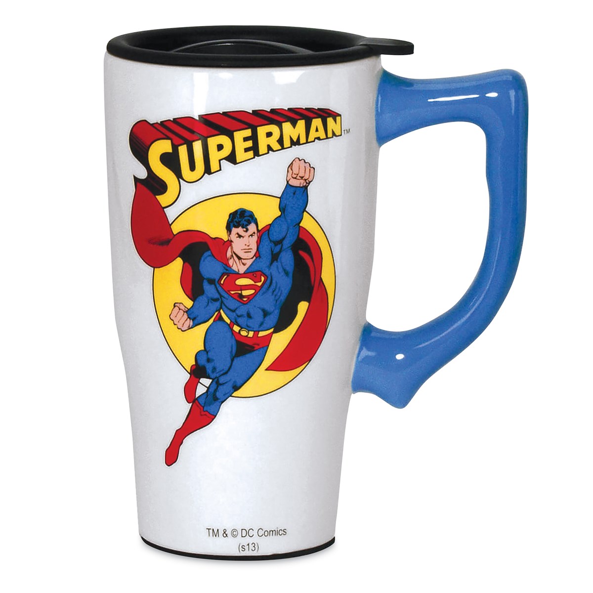 Superman Ceramic Travel Mug with Locking Lid | Collections Etc.