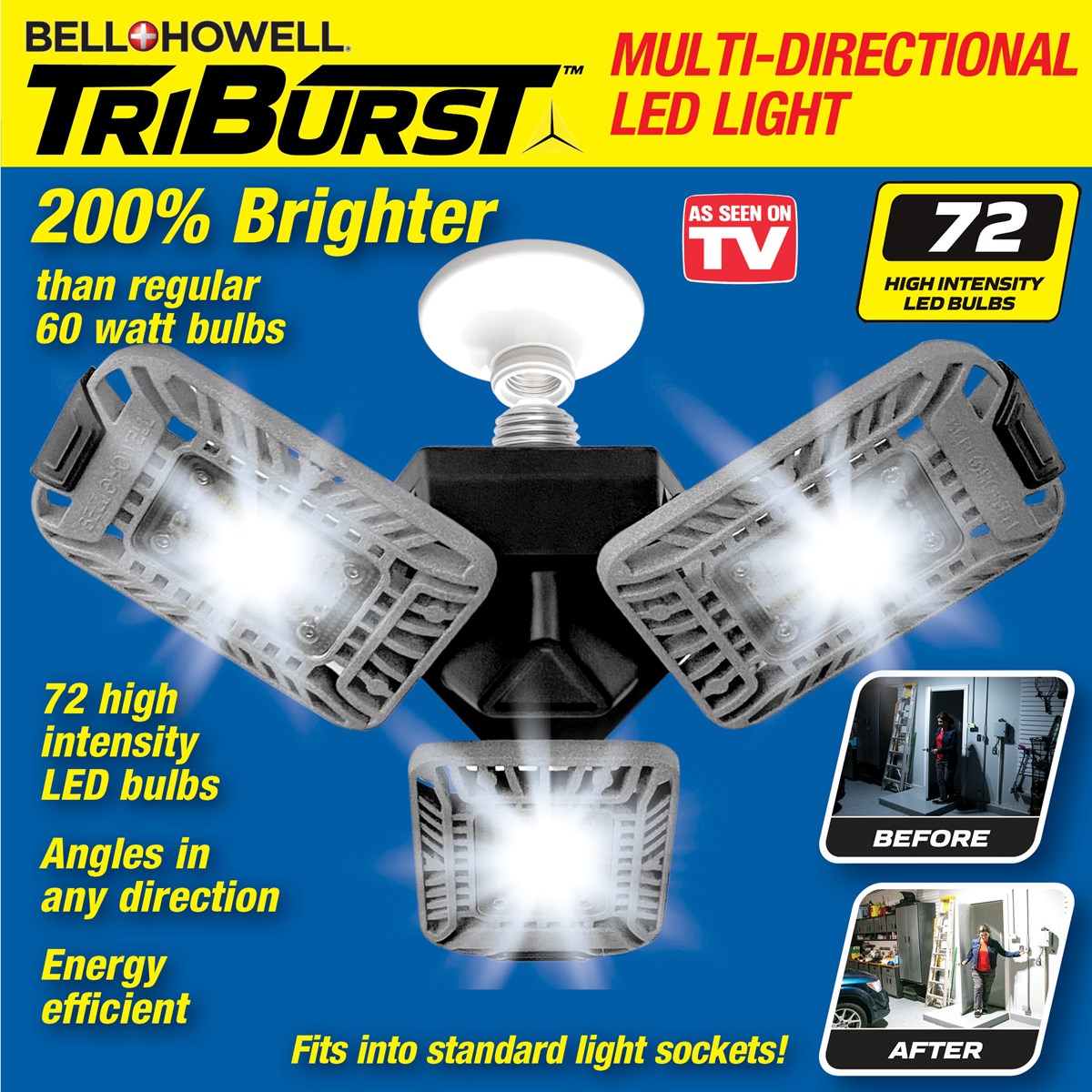 Bell and Howell Triburst 2000 Lumens Multi-Directional LED Light ...