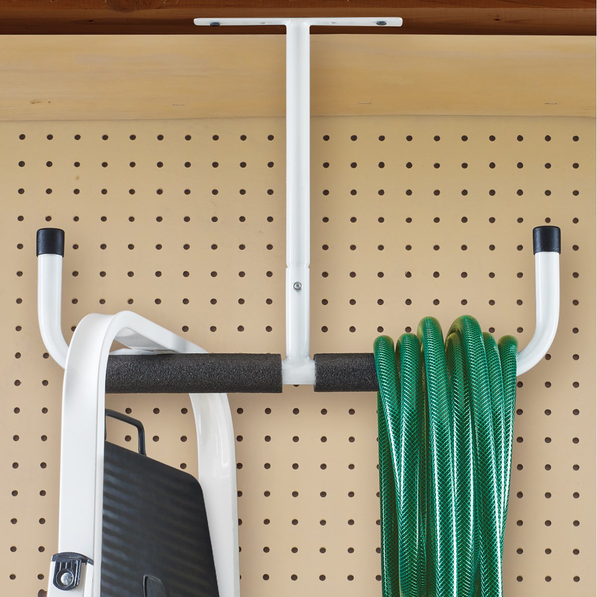 Foam-Padded Overhead T-Shaped Steel Garage Storage Bar | Collections Etc.