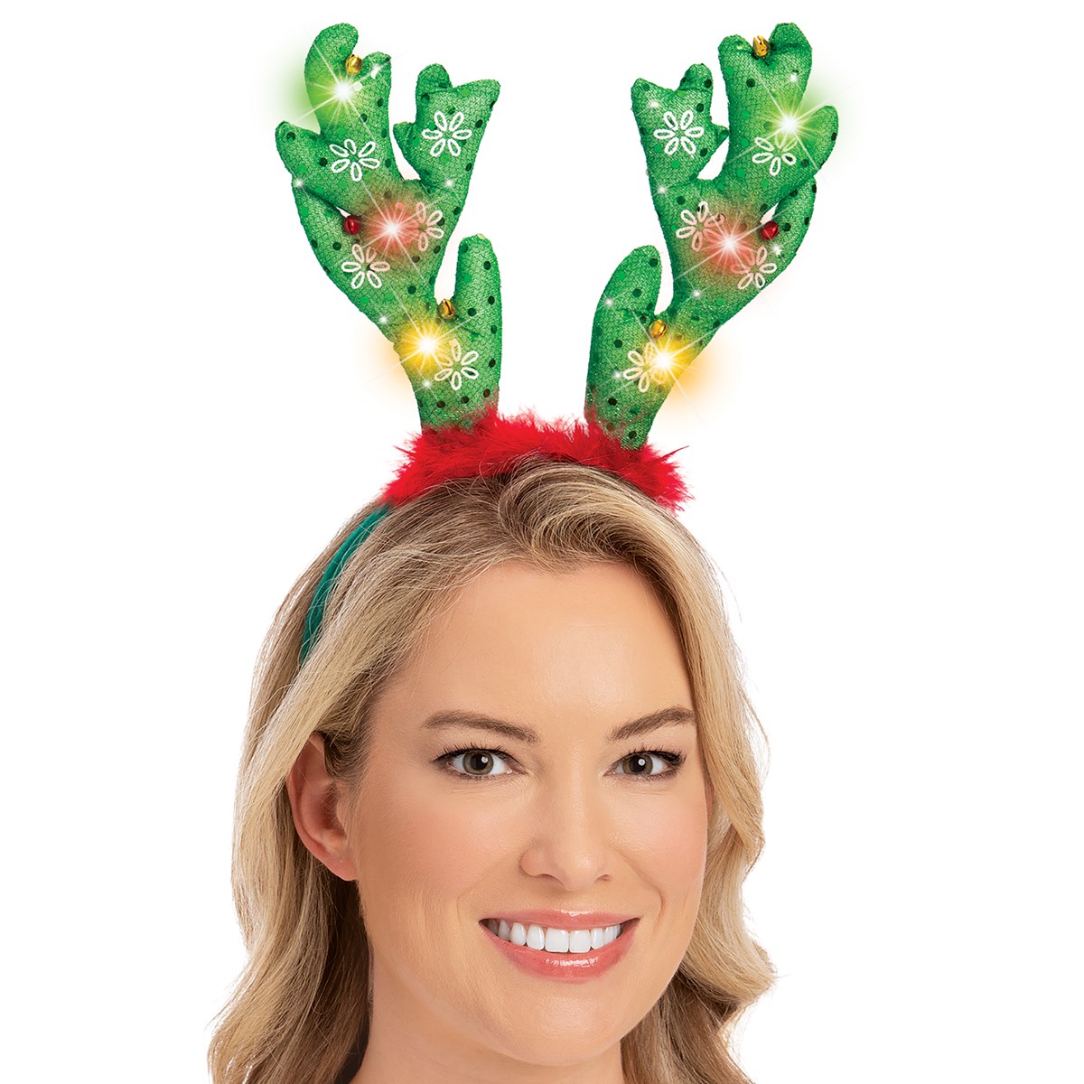 Light-Up Christmas Reindeer Antlers Headband | Collections Etc.
