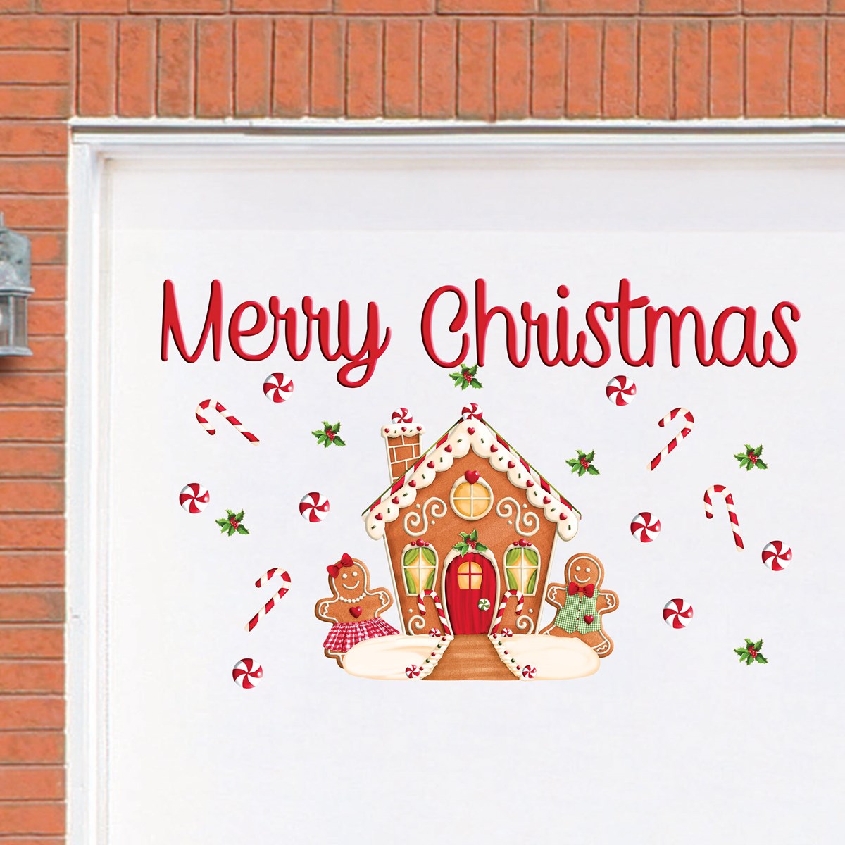 'Merry Christmas' Gingerbread House Garage Cover Magnet | Collections Etc.