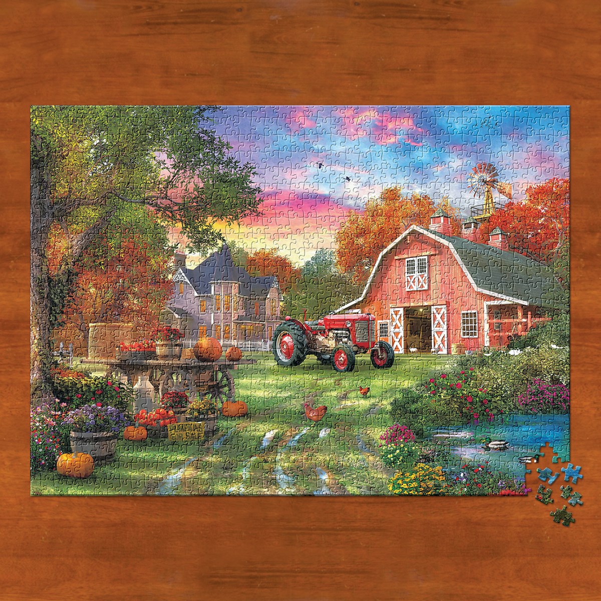 1,000-Piece Farm Life Landscape Scene Jigsaw Puzzle | Collections Etc.