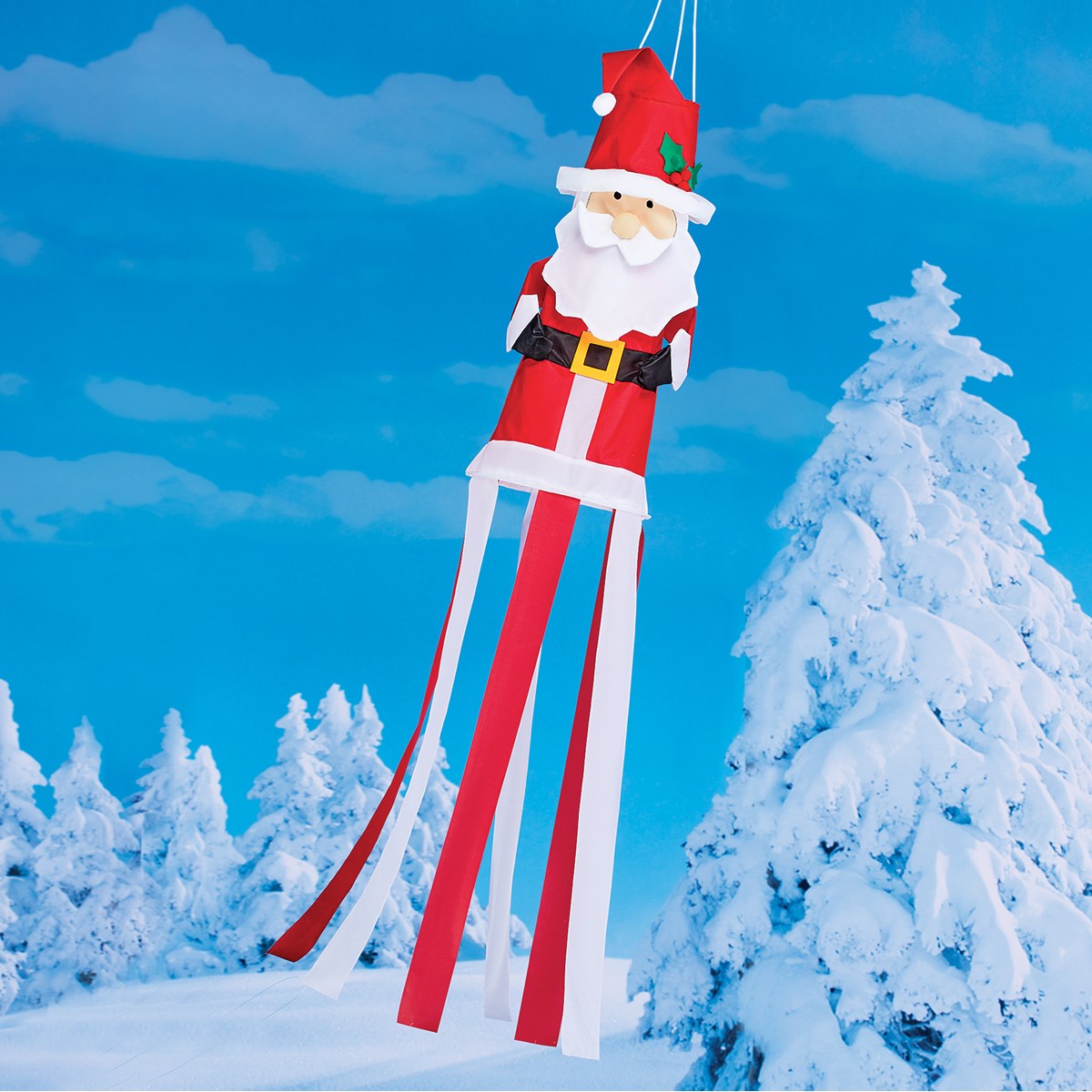 Jolly Santa Claus Outdoor Hanging Christmas Windsock | Collections Etc.