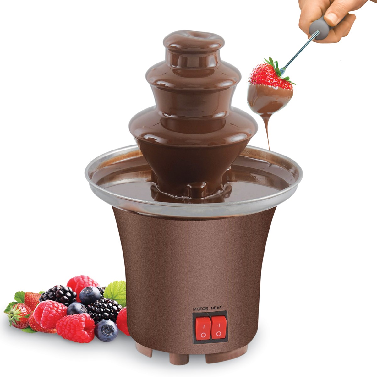 Cascading 3-Tier Chocolate Fondue Fountain | Collections Etc.