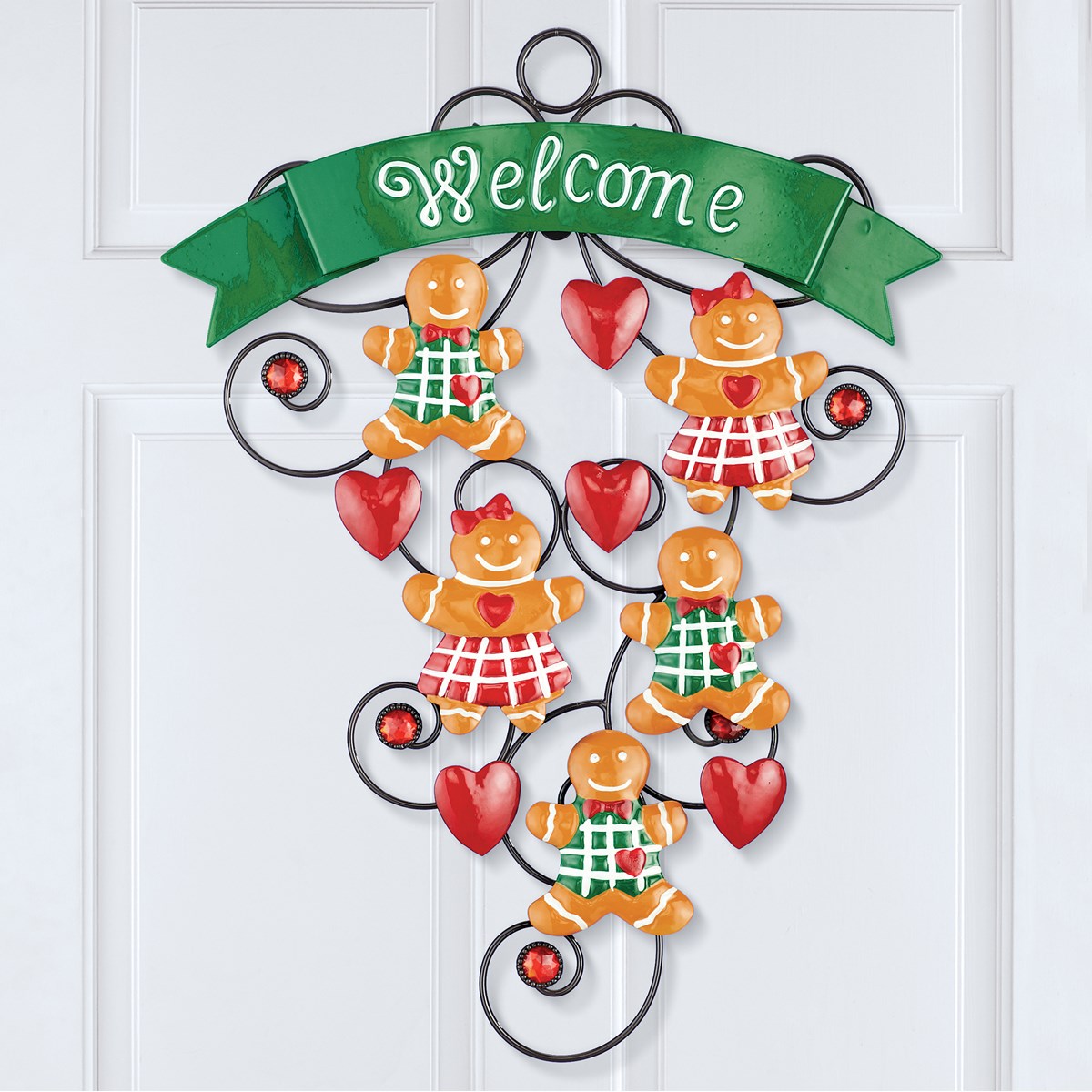 Hand-Painted Gingerbread Welcome Banner Door Decor | Collections Etc.