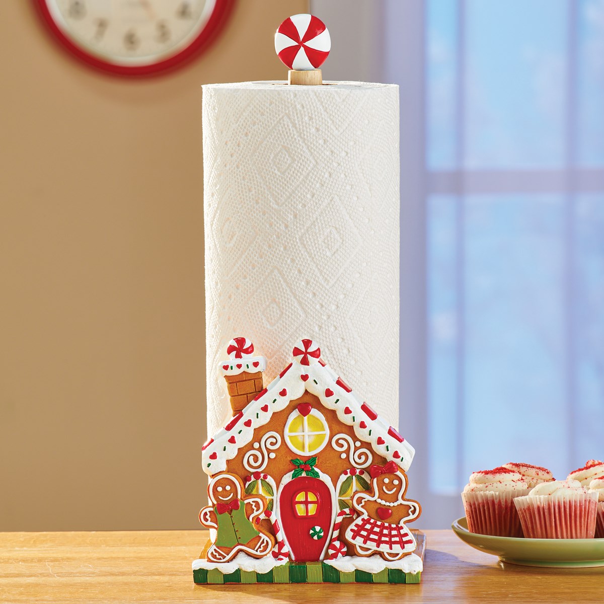 Gingerbread House and Couple Paper Towel Holder | Collections Etc.