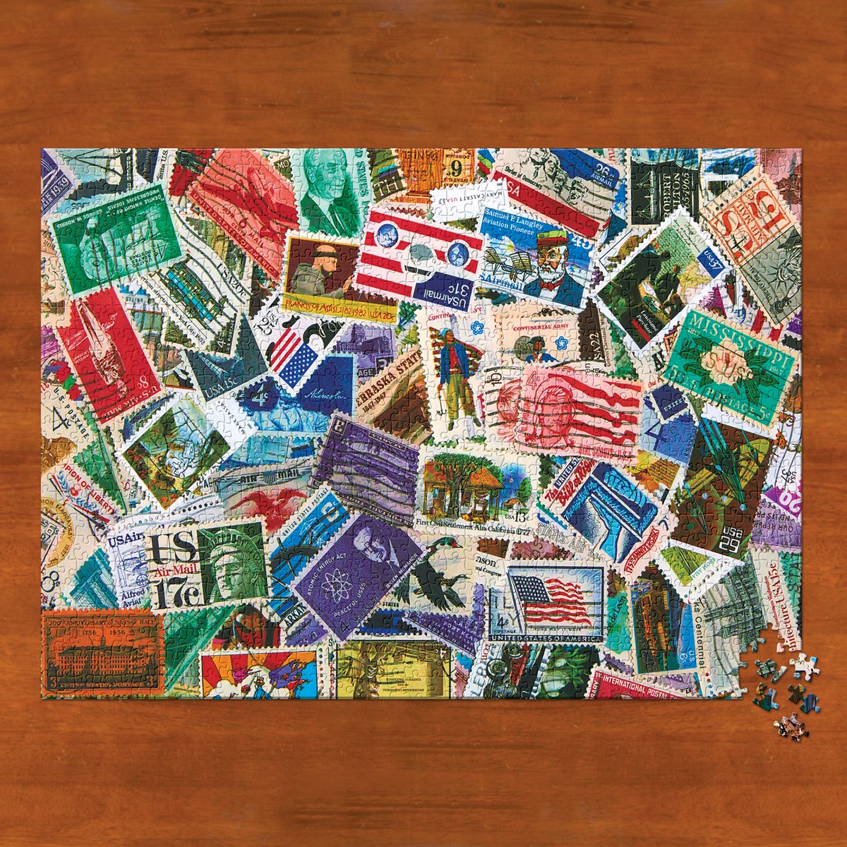 U.S. Stamp Collection 1,000-Piece Jigsaw Puzzle | Collections Etc.