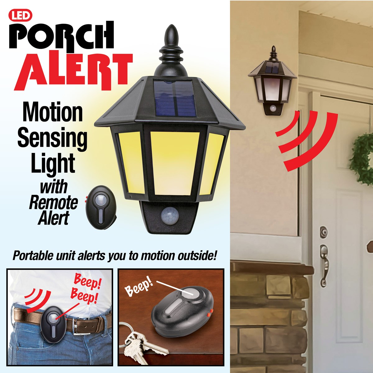 LED Porch Alert Motion-Sensing Light with Remote Alert | Collections Etc.