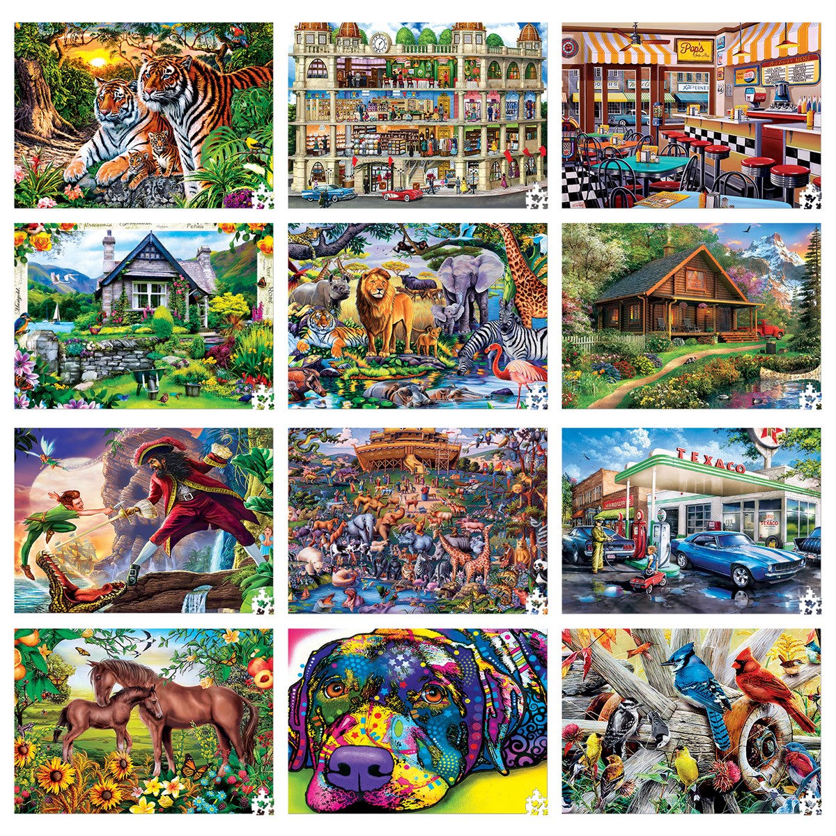 Artist Gallery 12-Pack Bundle 3,600-Piece Jigsaw Puzzles Collection ...