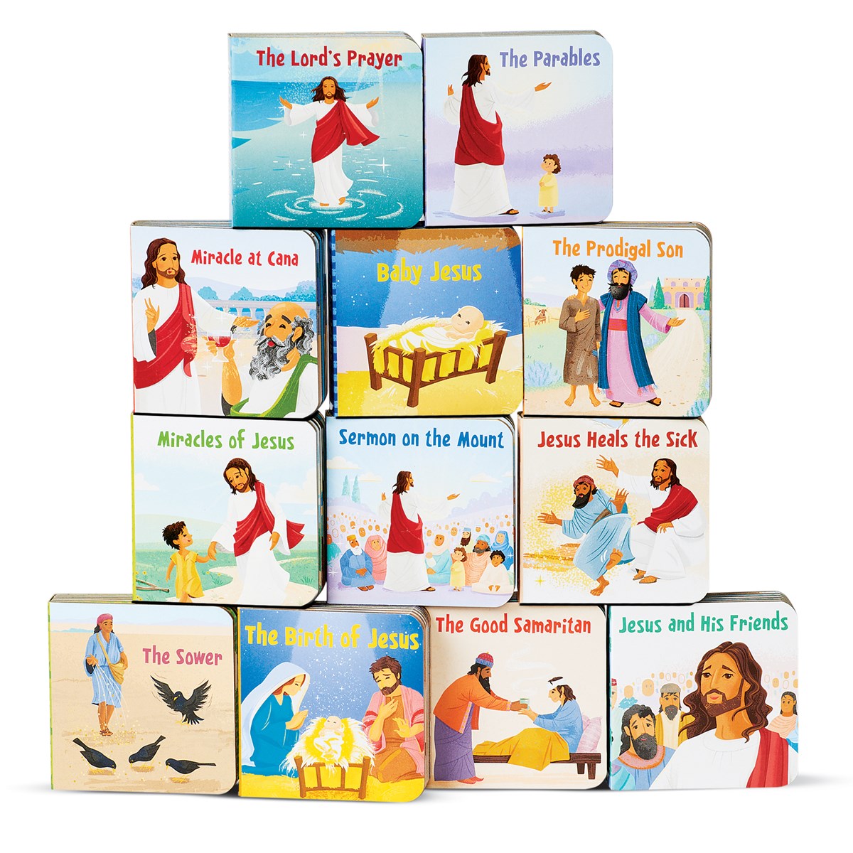 Little Library Stories of Jesus Board Books - Set of 12 | Collections Etc.