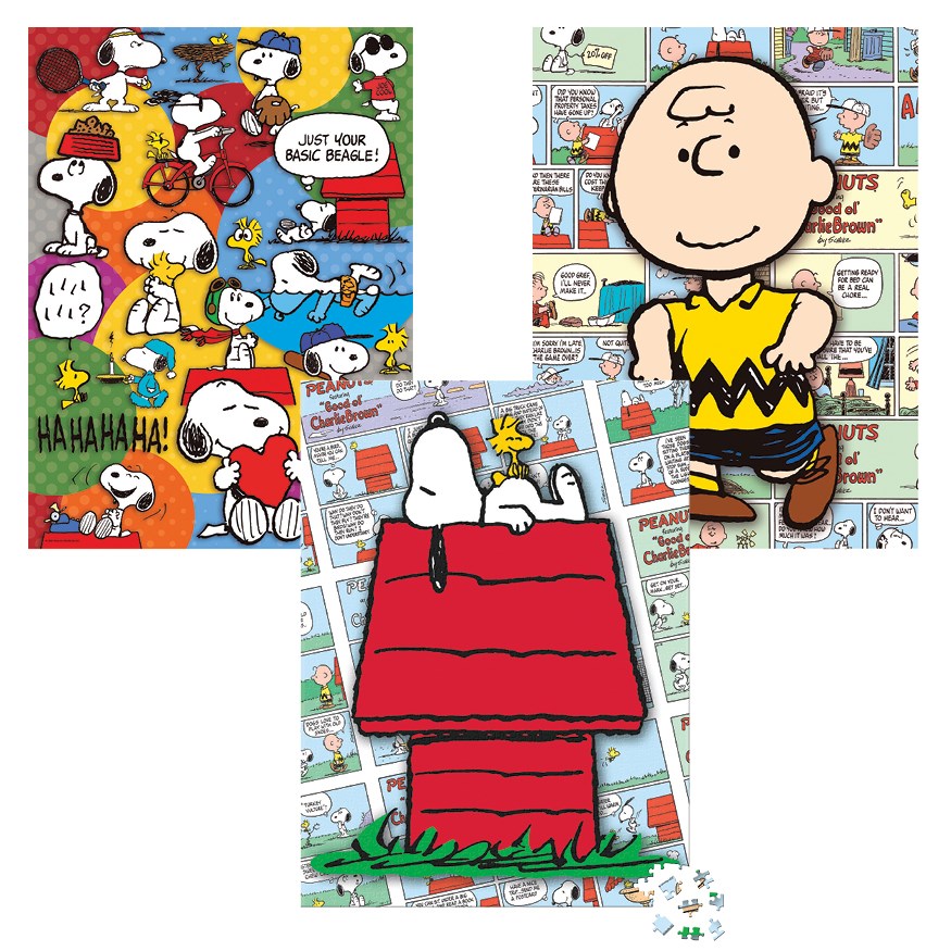 Peanuts 500-Piece Jigsaw Puzzles - Set of 3 | Collections Etc.