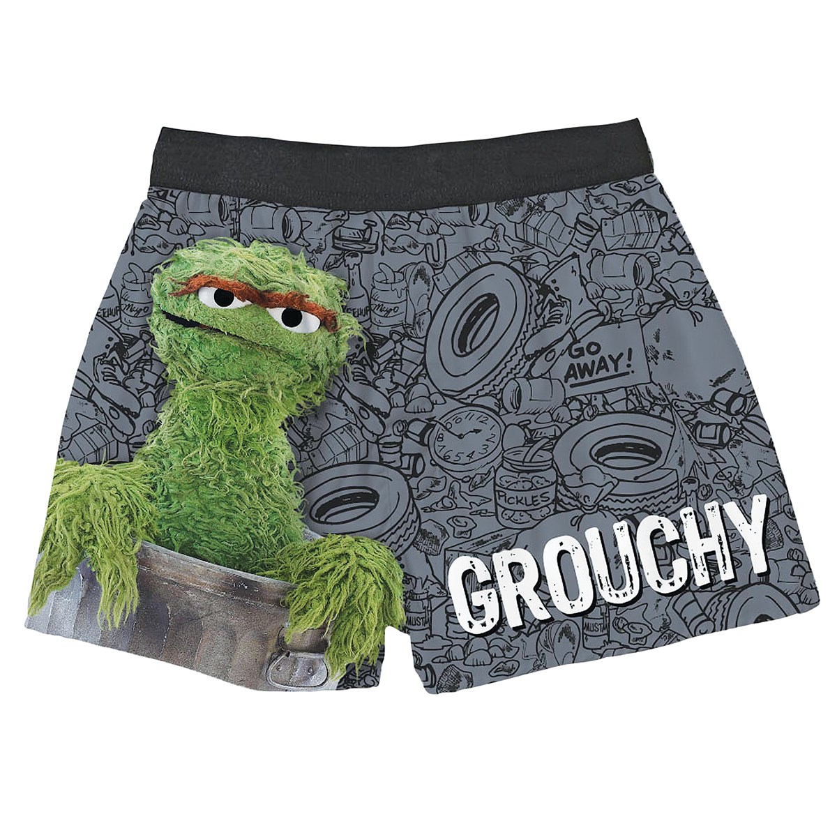Sesame Street Oscar the Grouch Print Grouchy Boxers | Collections Etc.