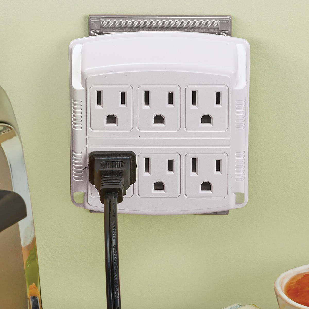 6 Outlet Wall Adapter and Extender, 3-Prong - 2-Pack | Collections Etc.