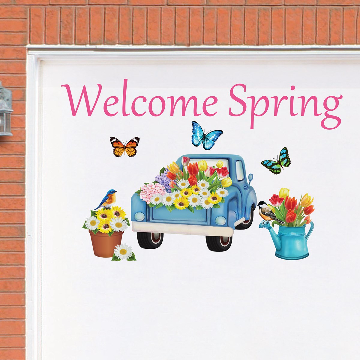 Welcome Spring Garden Metal Garage Door Magnet | Collections Etc.