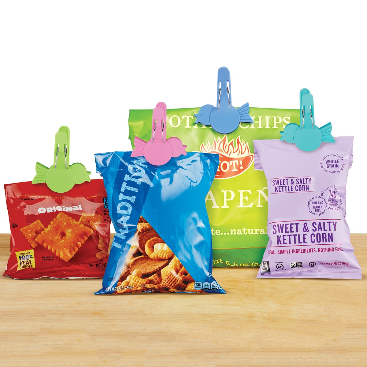 Set of 24 Bird Bag & Chip Clips | Collections Etc.