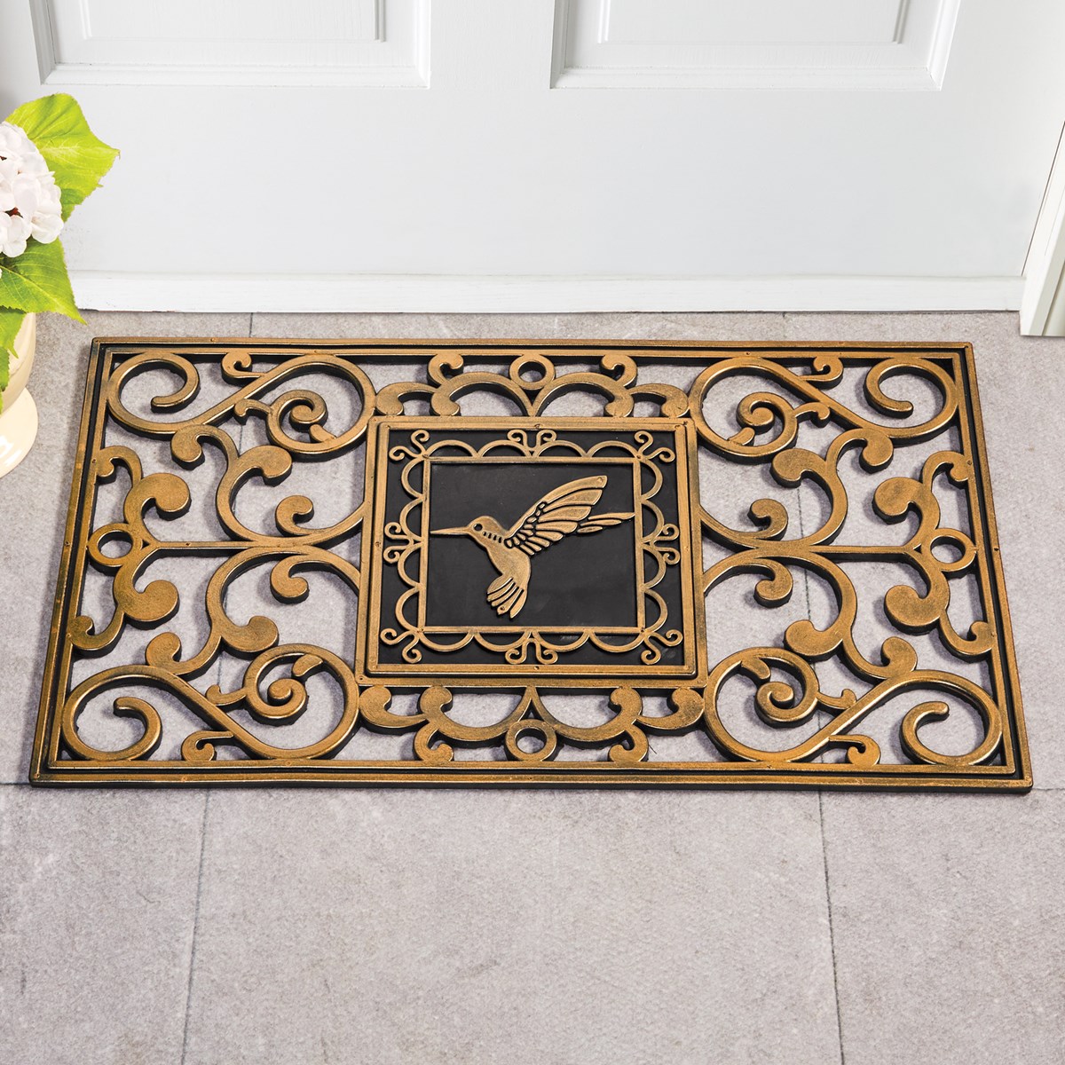 Hide-a-Key Spare Key Hider Doormat with Hummingbird Insert ...