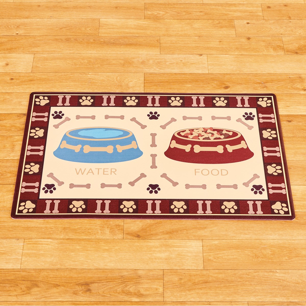 Waterproof Dog Food and Water Bowl Feeding Rug | Collections Etc.