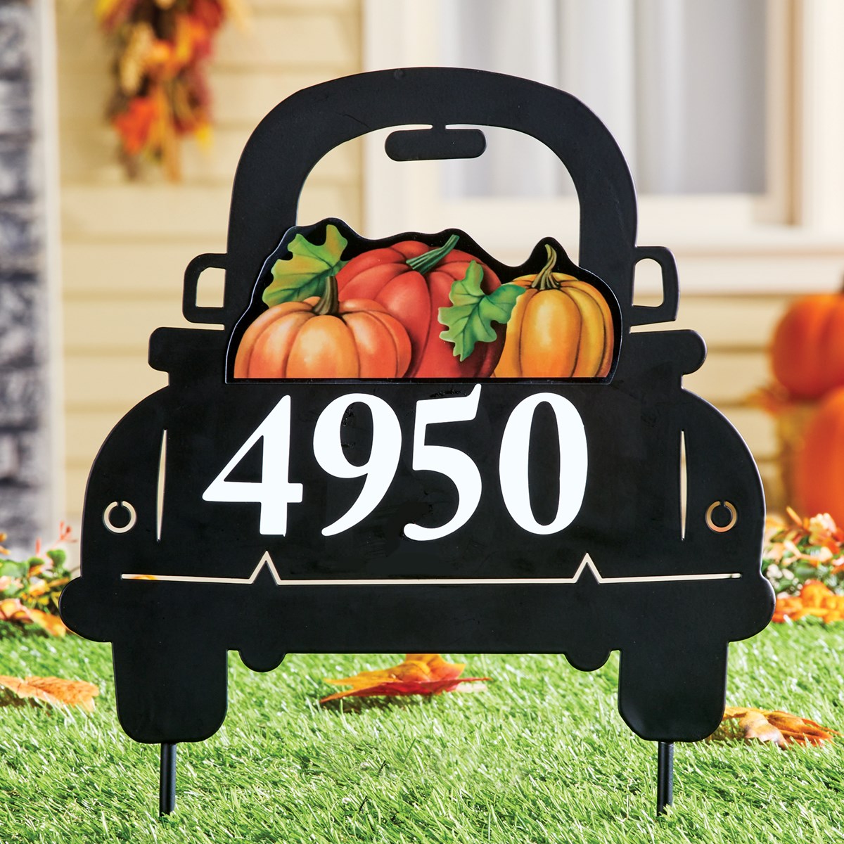 Interchangeable Seasonal Home Address Marker Set Yard Stake ...