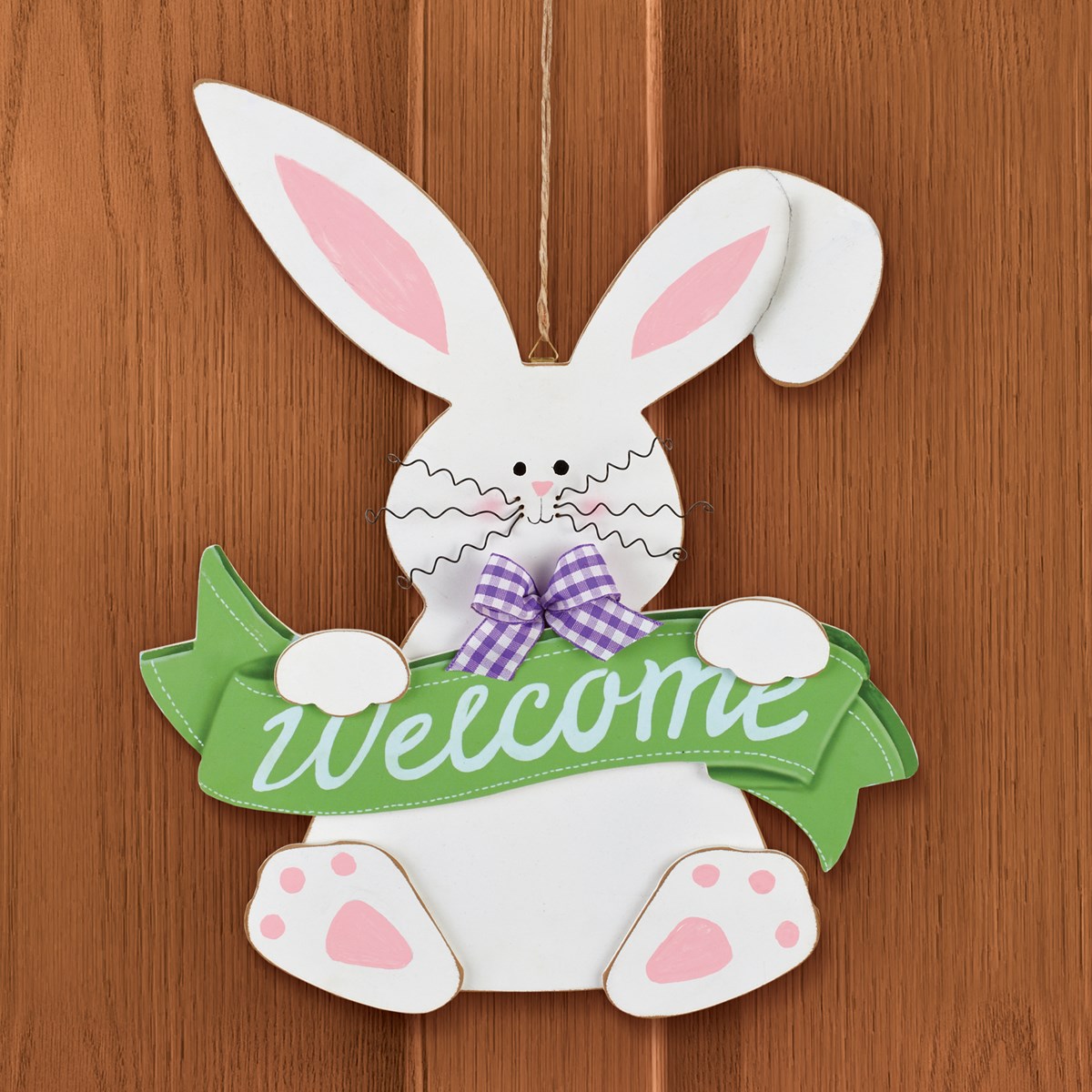 Wooden Bunny Welcome Sign Wall Decor | Collections Etc.