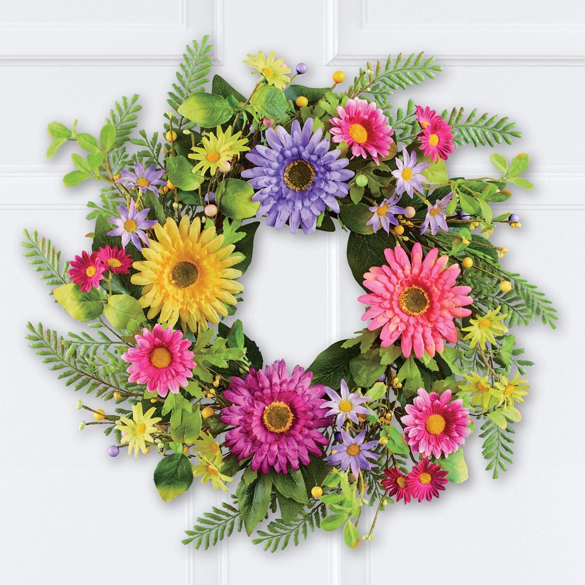 Colorful Spring Gerbera Daisy Floral Wreath | Collections Etc.