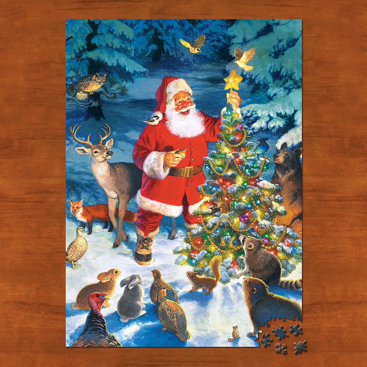 Santa's Christmas Tree 1,000-Piece Jigsaw Puzzle | Collections Etc.
