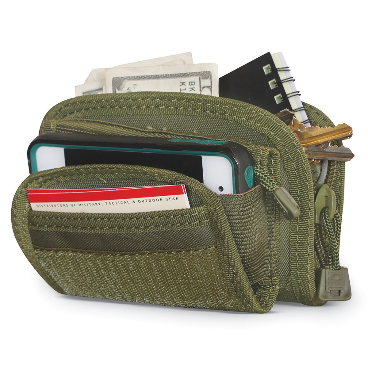 Zippered Tactical 5-Pocket Belt Pouch | Collections Etc.