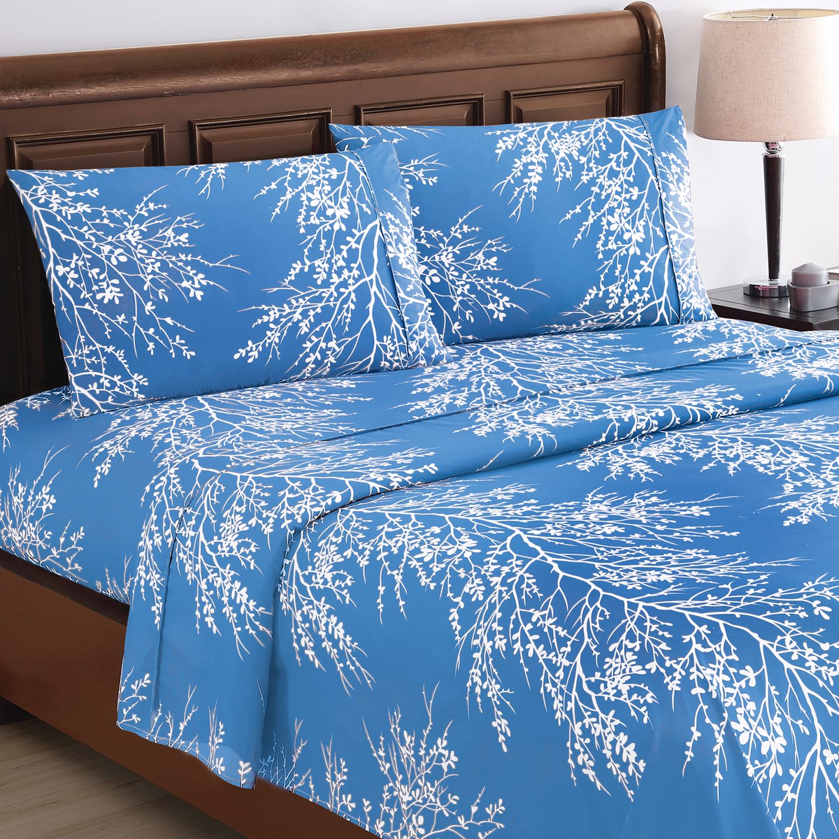 4-Piece Spring Foliage Bed Sheet and Pillowcase Set | Collections Etc.
