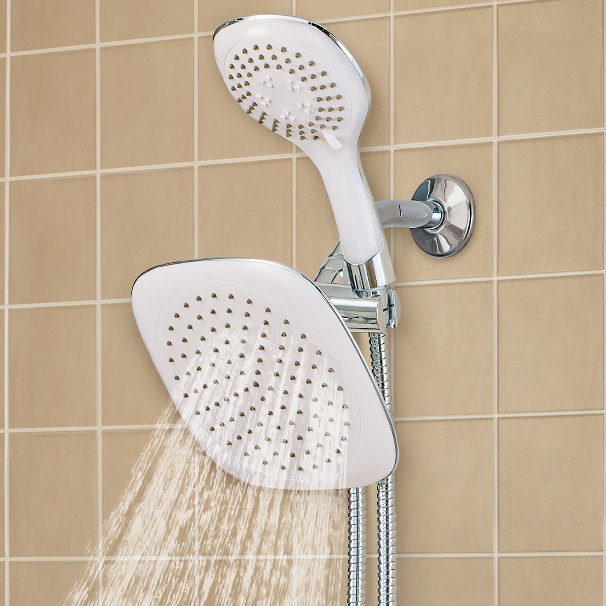 Dual Rainfall Multi Functional Removable Shower Head | Collections Etc.