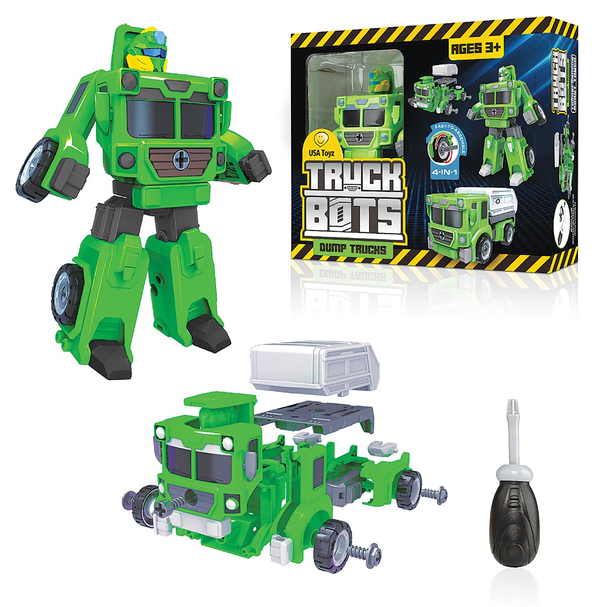 USA Toyz Truck Bots Dump Truck Robot Action Figure | Collections Etc.