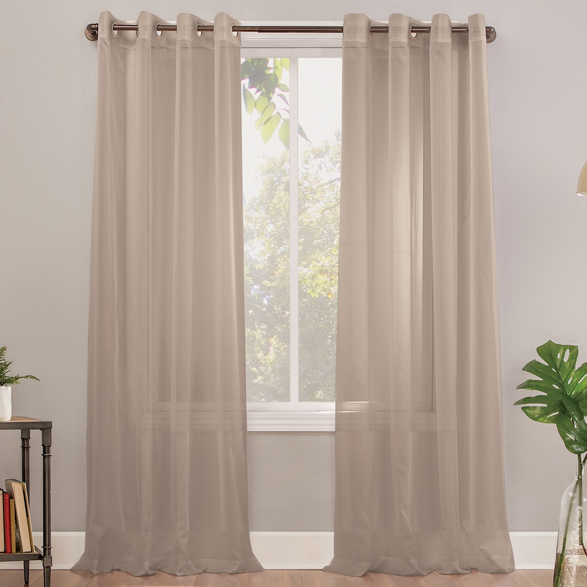 Emily Sheer Voile Fabric Grommet Top Window Panel | Collections Etc.