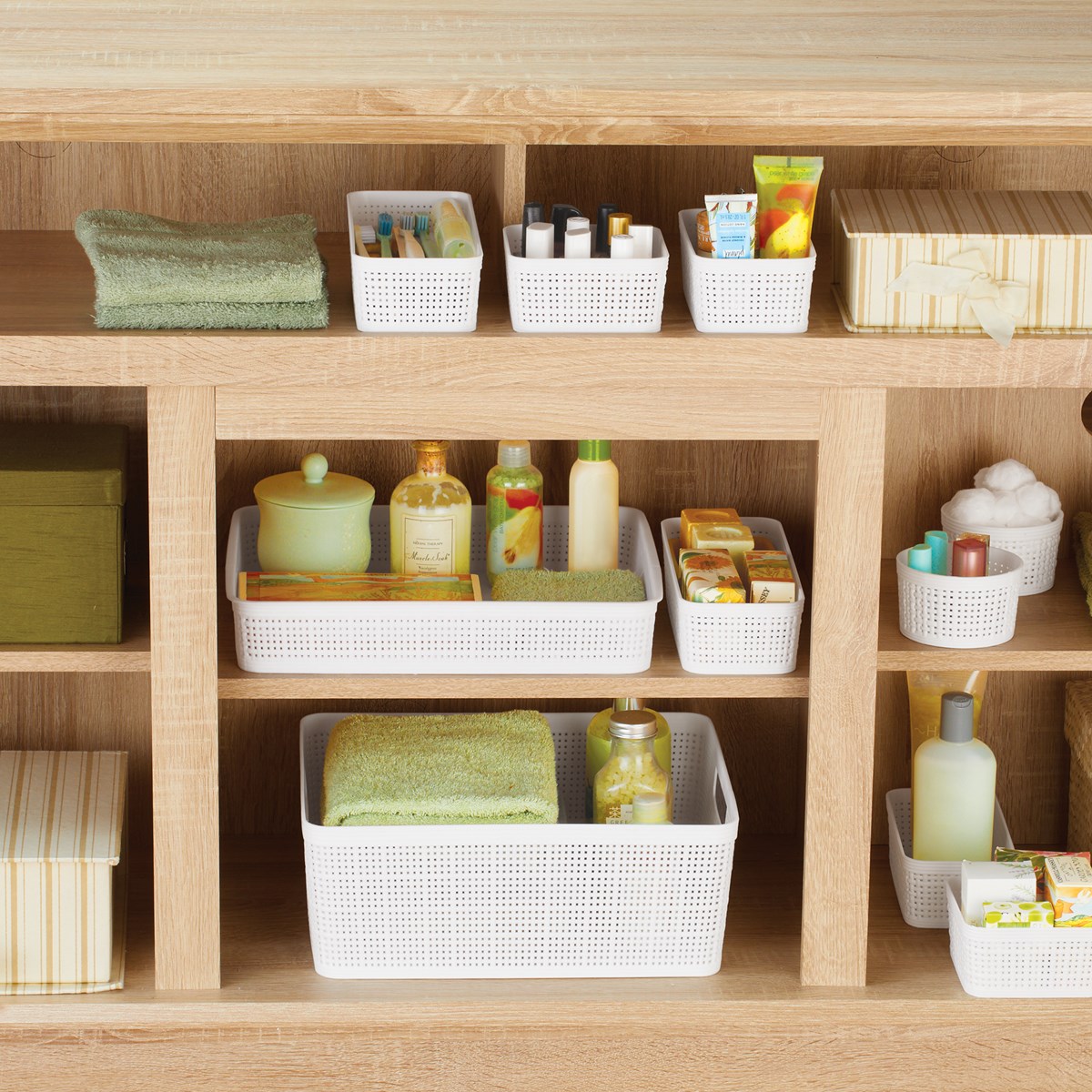 Set of 10 Plastic Nesting Storage Baskets | Collections Etc.